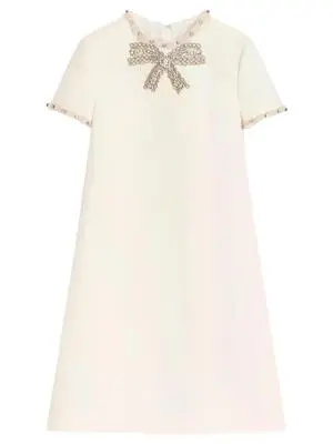 Valentino Garavani Crystal-embellished Mini Dress - Neutrals