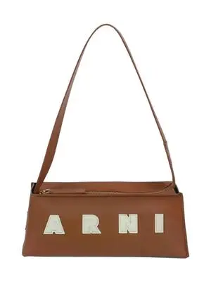 Marni Lettering Shoulder Bag - Brown