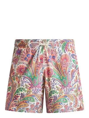 Etro Paisley-print Swim Shorts - White