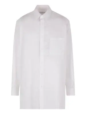 Yohji Yamamoto Chest-pocket Cotton Shirt - White