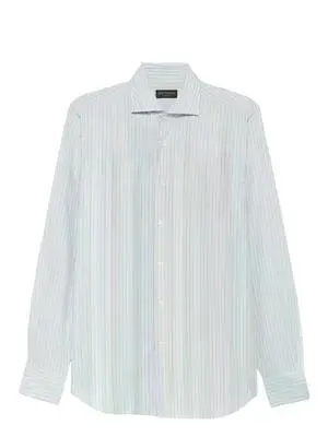 DELL'OGLIO Striped Buttoned Shirt - Blue