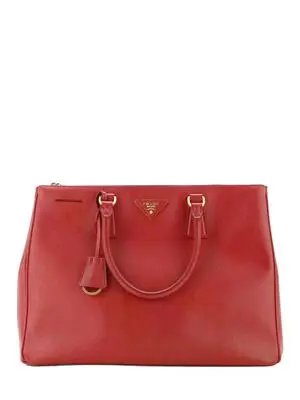 Prada Large Saffiano Leather Tote Bag - Red