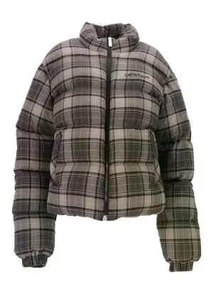 Off-White Flannel Down Jacket - Grey