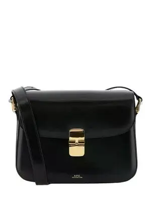 A.p.c. Grace Leather Crossbody Bag Black