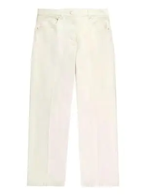 SLOWEAR Straight-leg Cropped Trousers - Neutrals