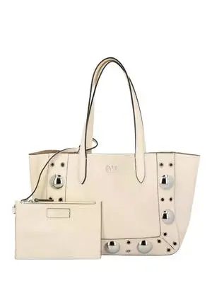 Valentino Garavani Nellcôte Leather Tote Bag - Neutrals