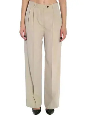THE ROW Pleated Trousers - Neutrals