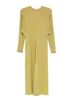 Victoria Beckham Dolman Long-sleeve Midi Dress - Green