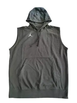 JORDAN Sleeveless Fleece Hoodie - Grey