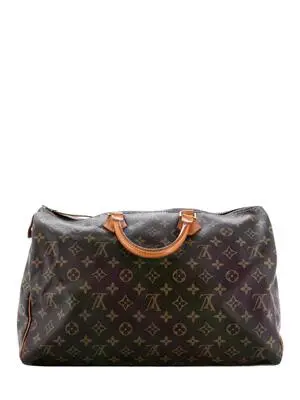 LOUIS VUITTON Speedy Handbag Monogram Canvas 40 Satchel - Brown