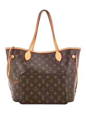LOUIS VUITTON Neverfull Nm Monogram Canvas Mm Tote Bag - Brown