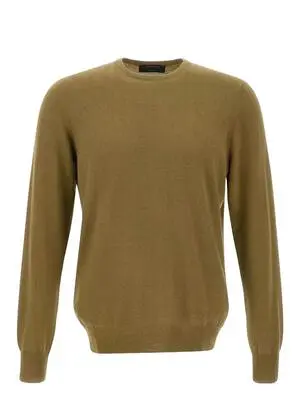 GRAN SASSO Crew-neck Ribbed Sweater - Green