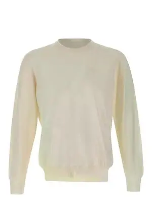 GRAN SASSO Crew-neck Ribbed Sweater - White