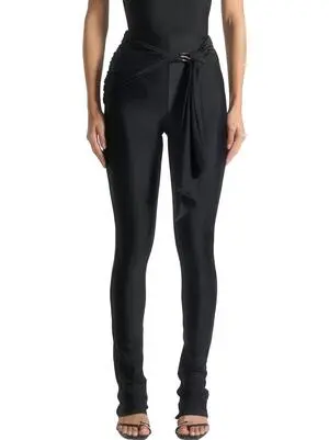 Manière De Voir Gathered Hardware-detail Leggings - Black