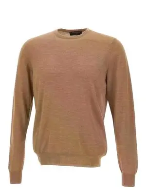 GRAN SASSO Crew Neck Top - Brown