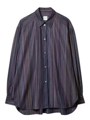 Paul Smith Striped Buttoned Shirt - Blue