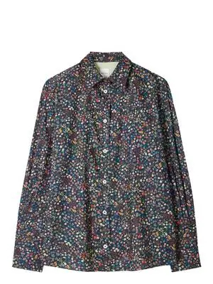Paul Smith Floral Buttoned Shirt - Blue