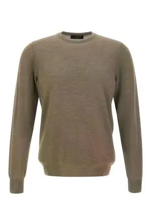GRAN SASSO Long-sleeve Crew-neck Top - Brown