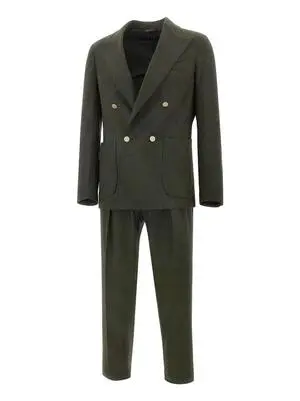 BRIGLIA 1949 Bolgheri Double-breasted Suit - Green