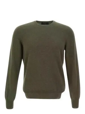 GRAN SASSO Crew-neck Ribbed Sweater - Green