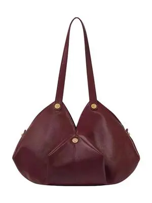 Versace Protea Leather Shoulder Bag - Red