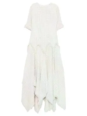 MIAU BY CLARA ROTESCU Fringed Maxi Dress - White