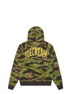 ICECREAM Smiley Tiger Camo-printed Hoodie - Green