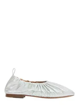 MANSUR GAVRIEL Ruched Ballerina Flats - Silver