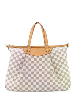 LOUIS VUITTON Siracusa Gm Damier Azur Shoulder Bag - White