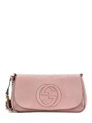 Gucci Soho Chain Leather Medium Crossbody Bag - Pink