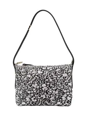 TOTEME Bevel Floral Shoulder Bag - Black