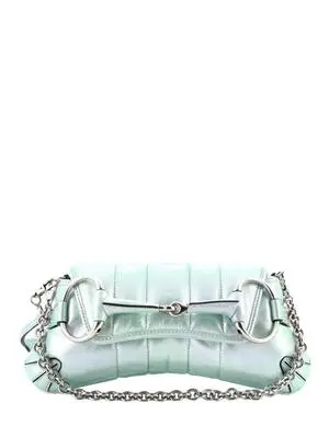 Gucci Horsebit Chain Vertical Quilted Leather Small Shoulder Bag - Green