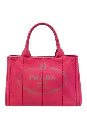 Prada 2013-2015 Small Canapa Logo Satchel - Pink