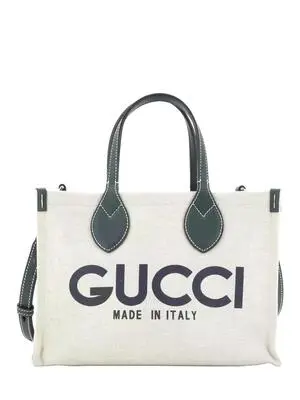 Gucci Logo Printed Small Tote Bag - Green