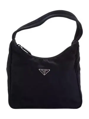Prada Tessuto Mini Hobo Bag - Black