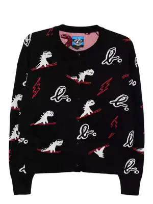 SPORT B. BY AGNÈS B. Dino Christmas Cardigan - Black