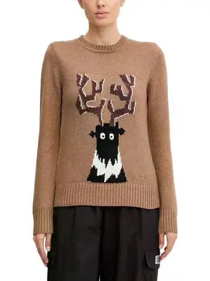 EA7 Embroidered Sweater - Brown