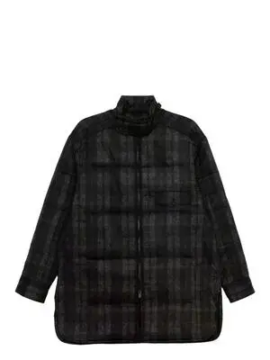Yohji Yamamoto Plaid Padded Jacket - Brown
