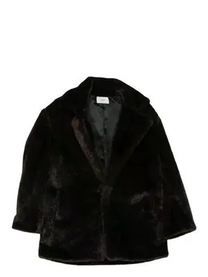 Coperni Faux-fur Single-breasted Coat - Brown