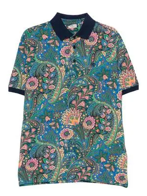 Etro Paisley-print Polo Shirt - Blue