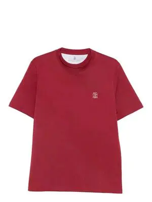 Brunello Cucinelli Logo T-shirt - Red