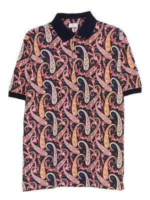 Etro Paisley-print Polo Shirt - Blue