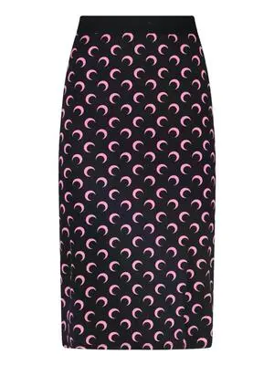 MARINE SERRE Moon Print Midi Skirt - Black