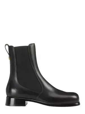 SERGIO ROSSI 25mm Avenue Chelsea Leather Boots - Black