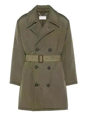 MAISON MARGIELA Belted Double-breasted Coat - Green