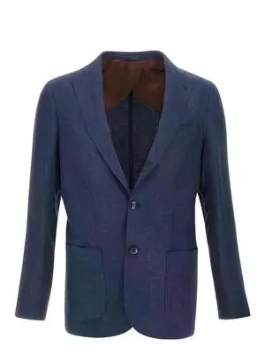BARBA NAPOLI Lello Button-fastening Blazer - Blue