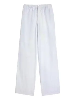 JIL SANDER Elasticated-waistband Cotton Trousers - White