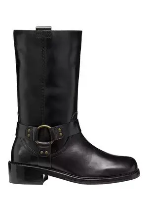 Geox 45mm Nalvia Leather Boots - Black