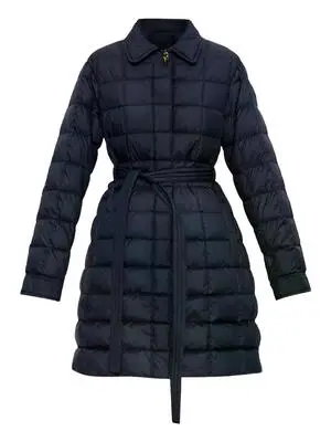 Moncler Gresillon Quilted Belted Coat - Blue
