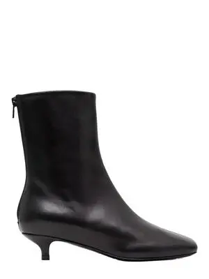 TOTEME Rear-zip Square-toe Boots - Black